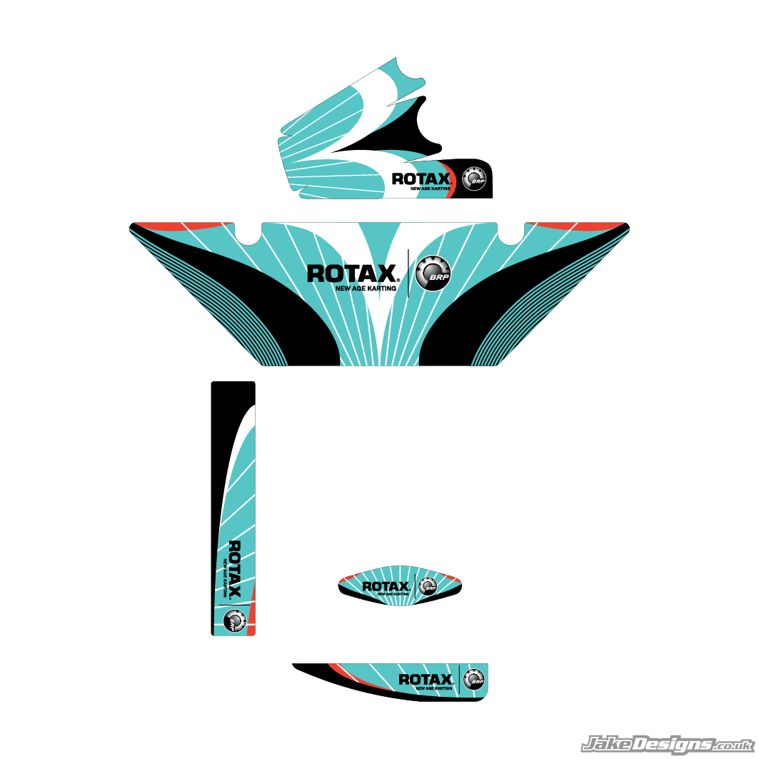 Formula K Replica (European) Rotax Max Radiator Stickers – JakeDesigns ...