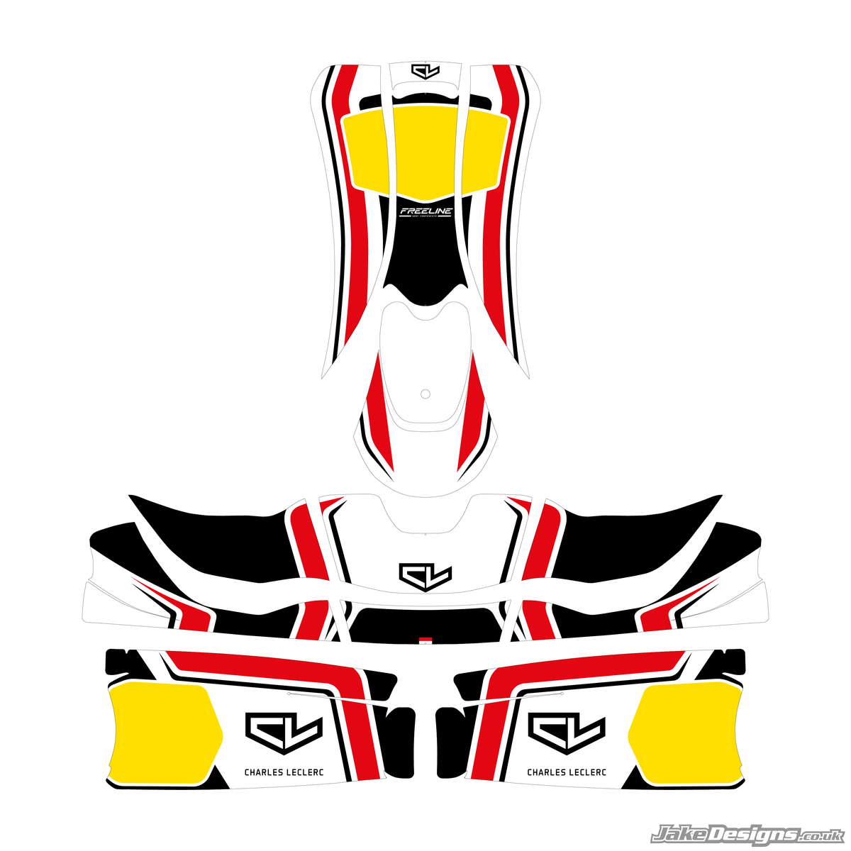 Leclerc Kart Replica Sticker Kit – JakeDesigns Graphics