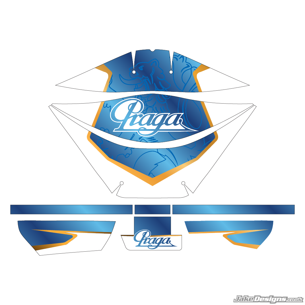 Praga Replica Rotax Airbox Sticker Kit (2015) – JakeDesigns Graphics
