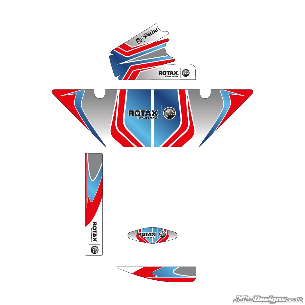 Zanardi Replica (European) Rotax Max Radiator Stickers – JakeDesigns ...