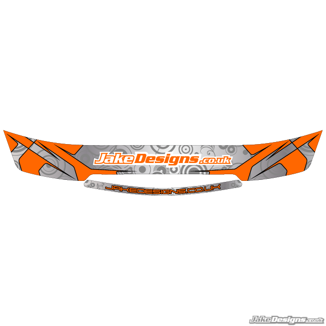 JakeDesigns Style Visor Stickers (Fluorescent Orange & Chrome ...