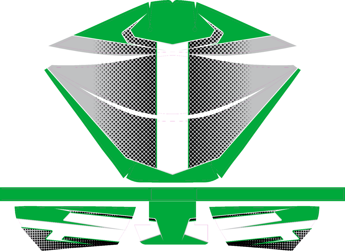 Halftone Green Custom Rotax Airbox Sticker Kit – JakeDesigns Graphics