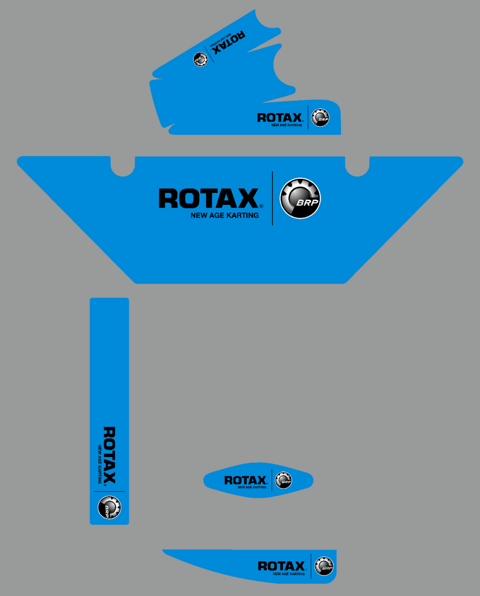 Fluorescent Blue Replica (European) Rotax Max Radiator Stickers ...