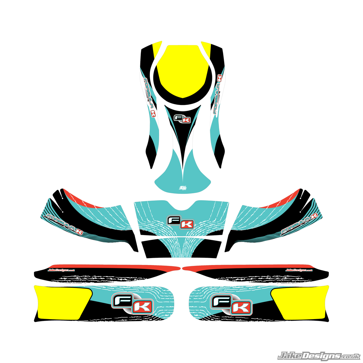 FK (Formula K) Racing Replica Sticker Kit – JakeDesigns Graphics