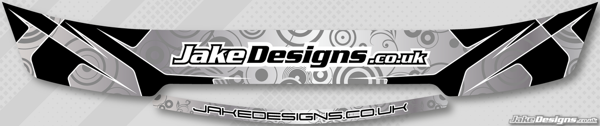 JakeDesigns Style Visor Stickers (Black & Chrome) – JakeDesigns Graphics